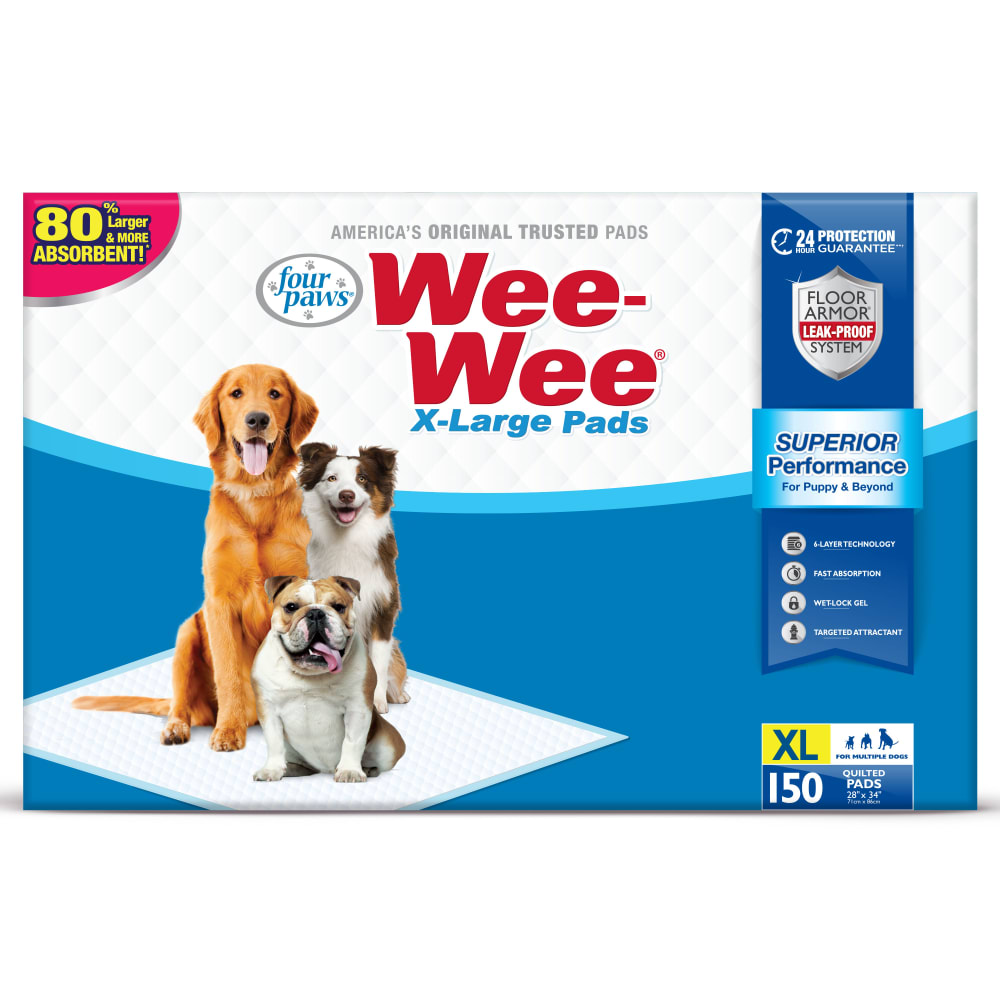 Wee-Wee® Superior Performance X-Large Dog Pads | Four Paws Wee-Wee® Superior Performance X-Large Dog Pads | Four Paws